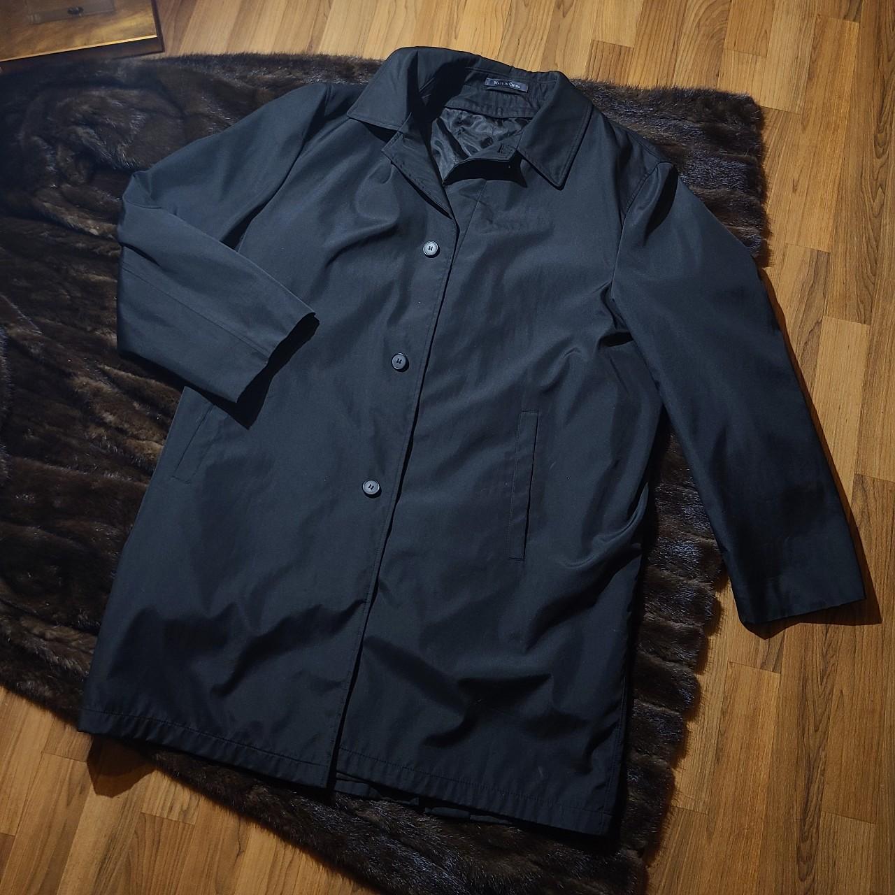 Black Longcoat Mens L - - - Overcoat by Perry Ellis.... - Depop