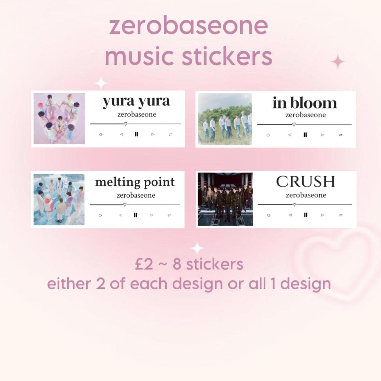 Zerobaseone Music Stickers 8 stickers -... - Depop