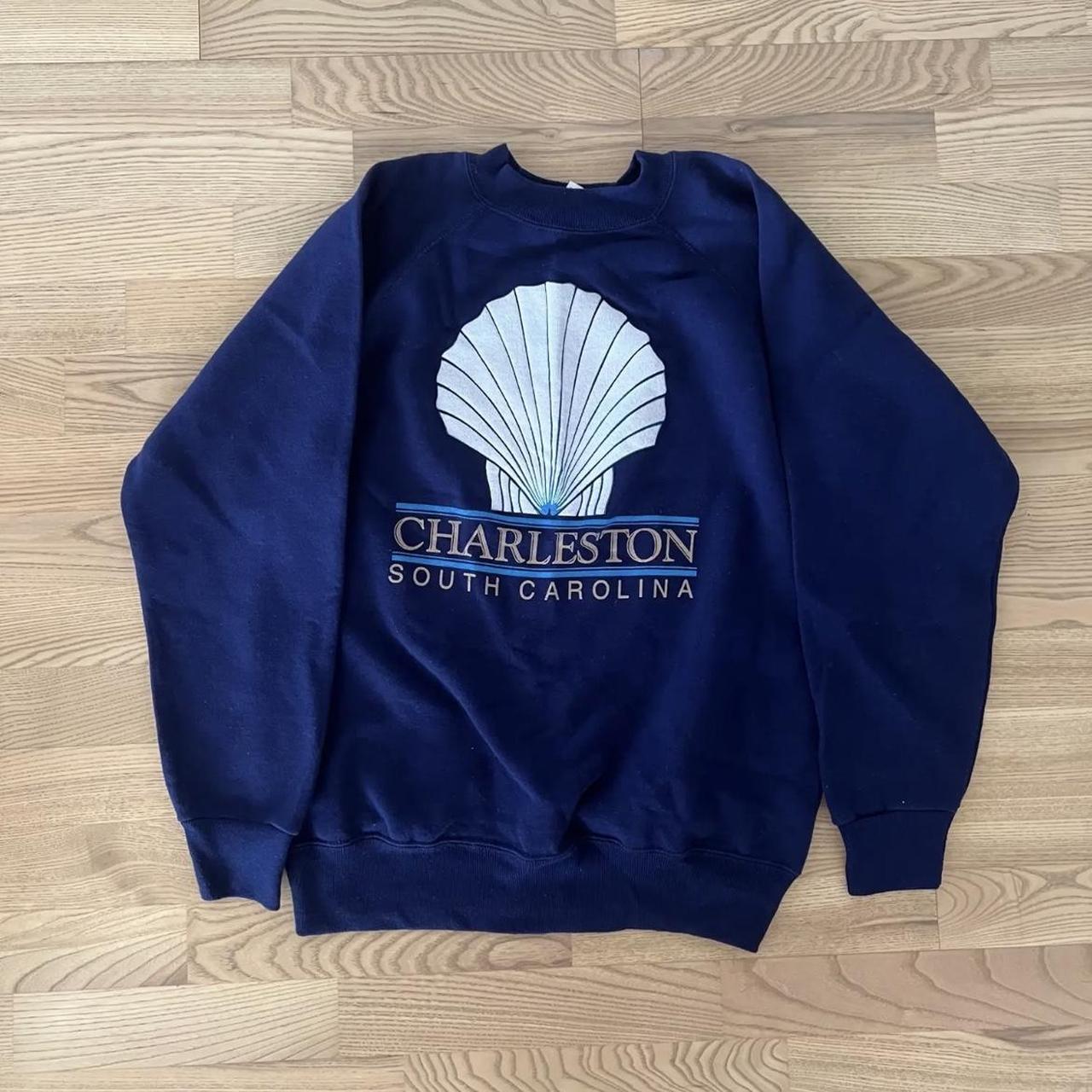 Navy Blue University Sweatshirt ‼️Shipping from... - Depop