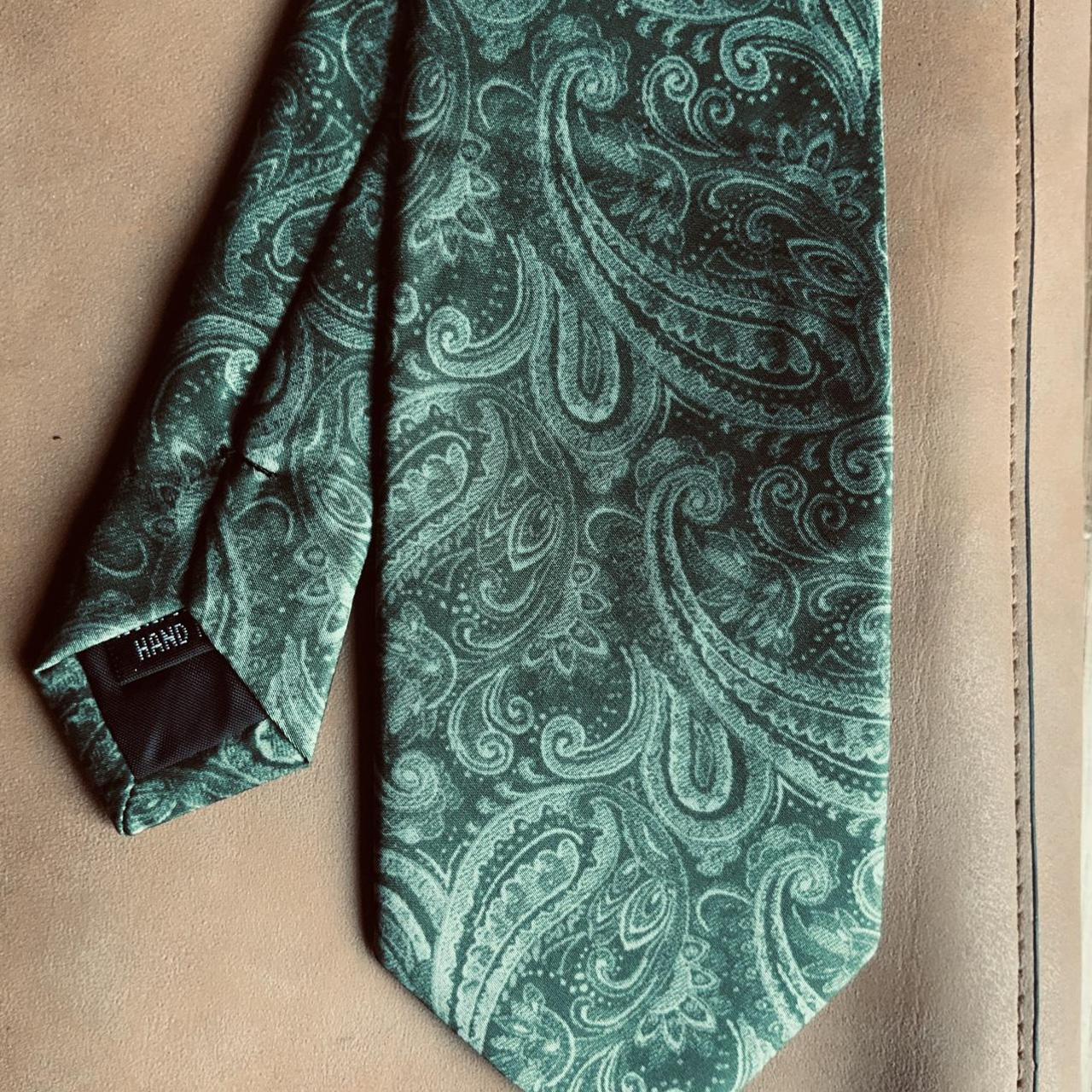 Dark green pattern tie gift 🎁 Perfect for prom,... - Depop