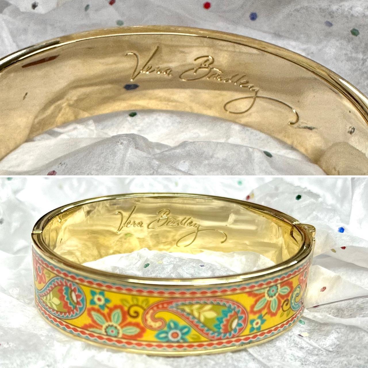 Vera Bradley Golden Paisley Bangle Bracelet... - Depop