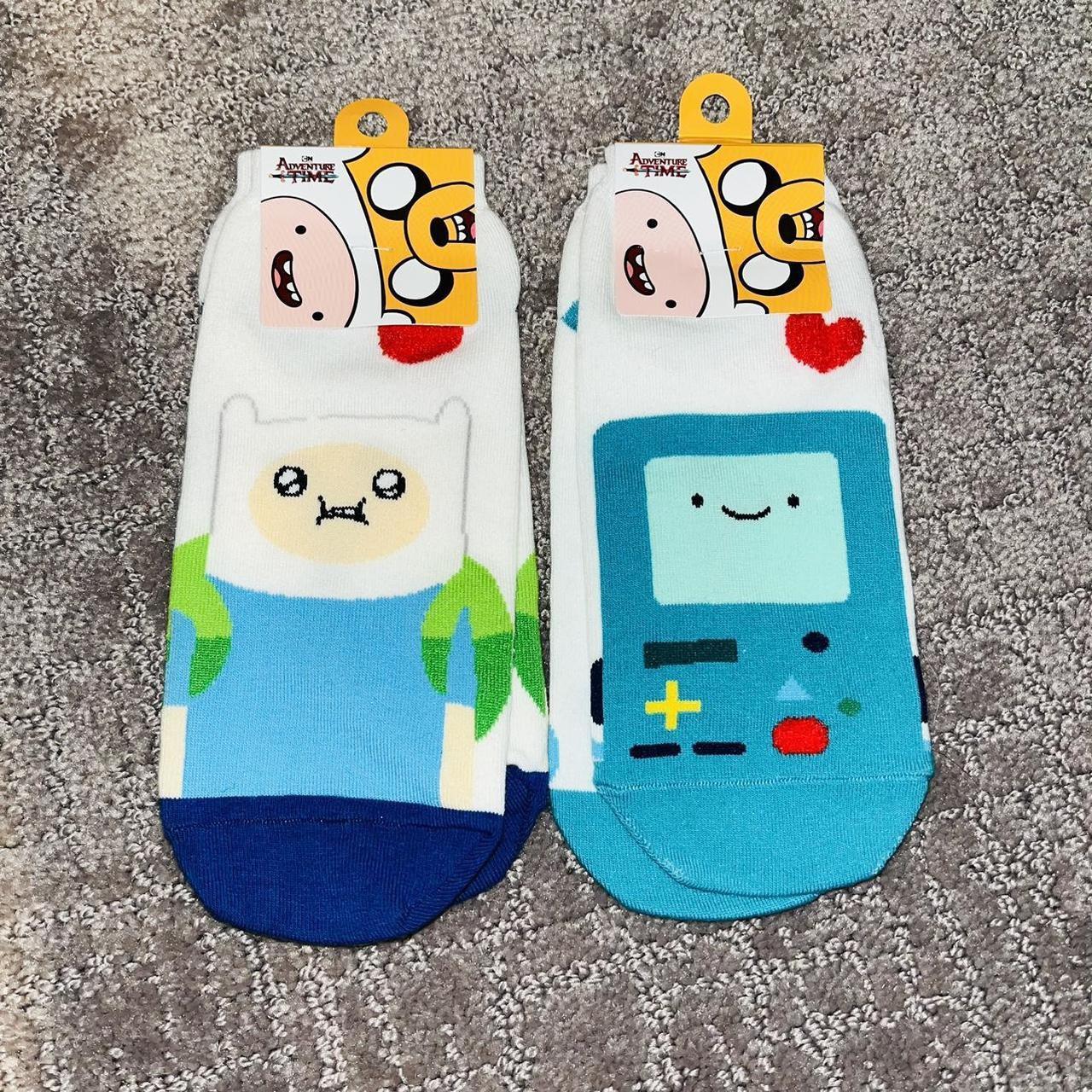 One size adventure time socks bundle 2 pairs, got... - Depop