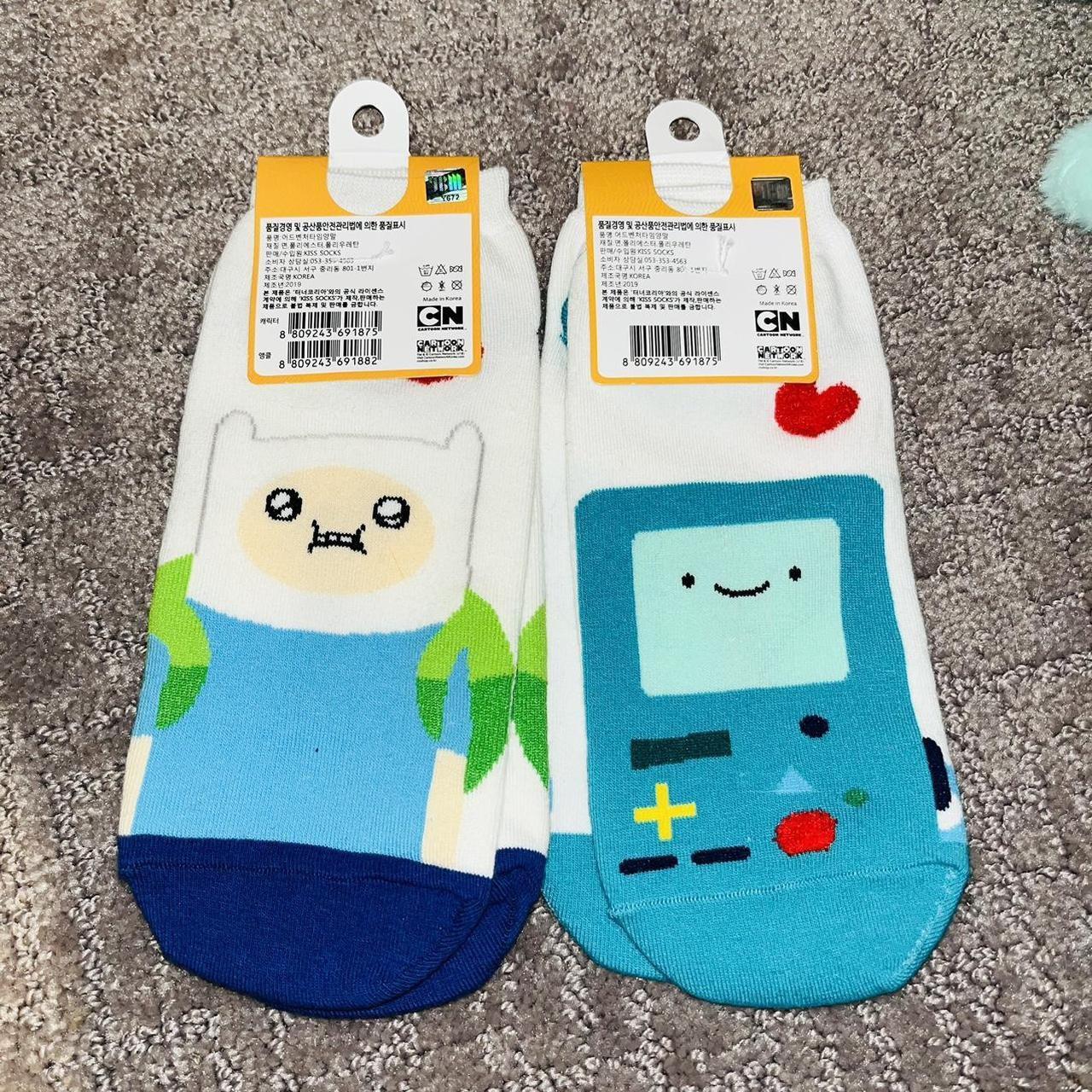 One size adventure time socks bundle 2 pairs, got... - Depop