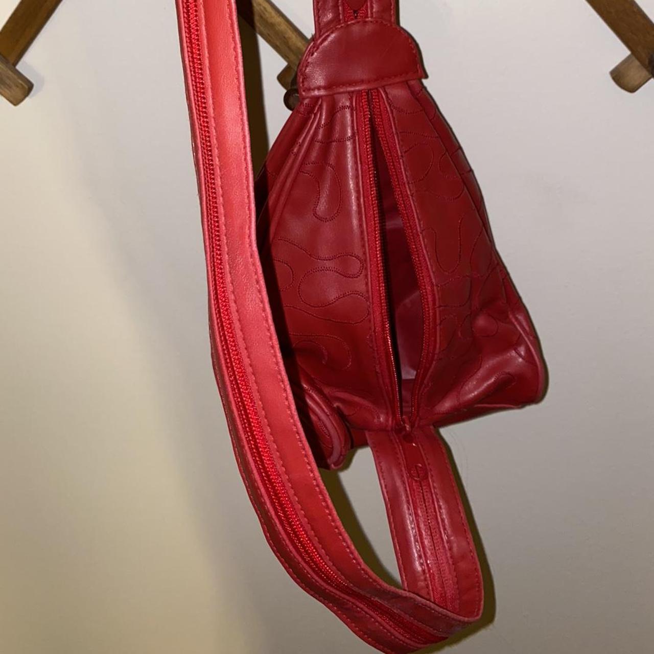 VINTAGE RED LEATHER BACKPACK - ♥️ this bag is very... | Depop