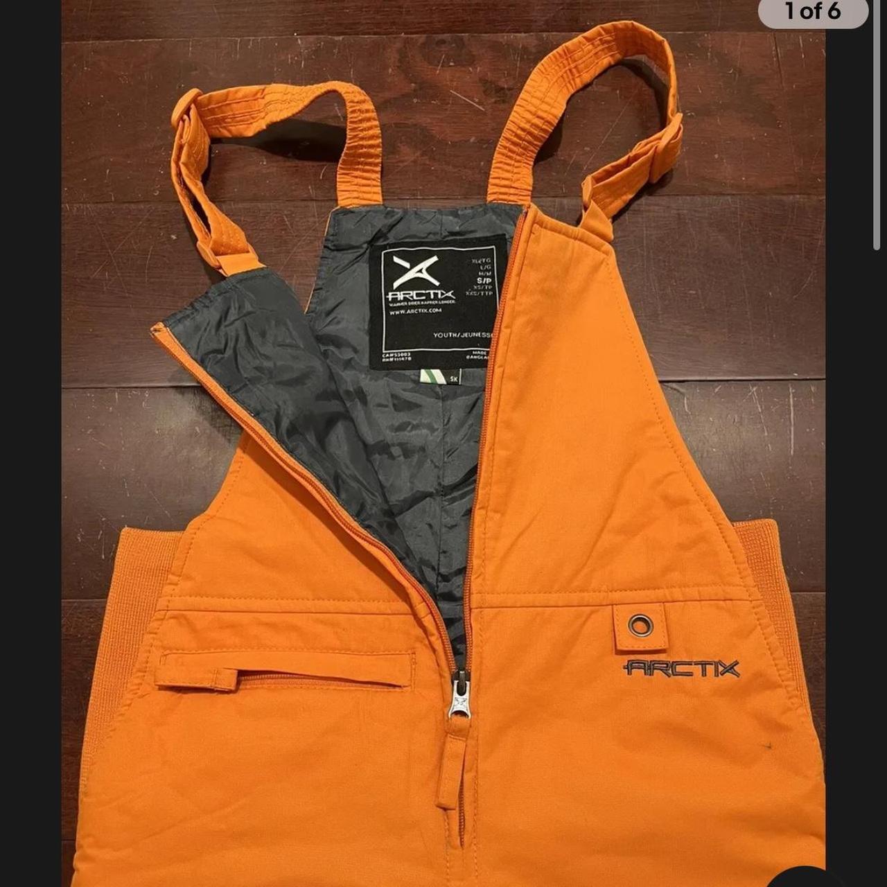 Arctix Kids Insulated Snow Bib Overalls Light Orange... - Depop