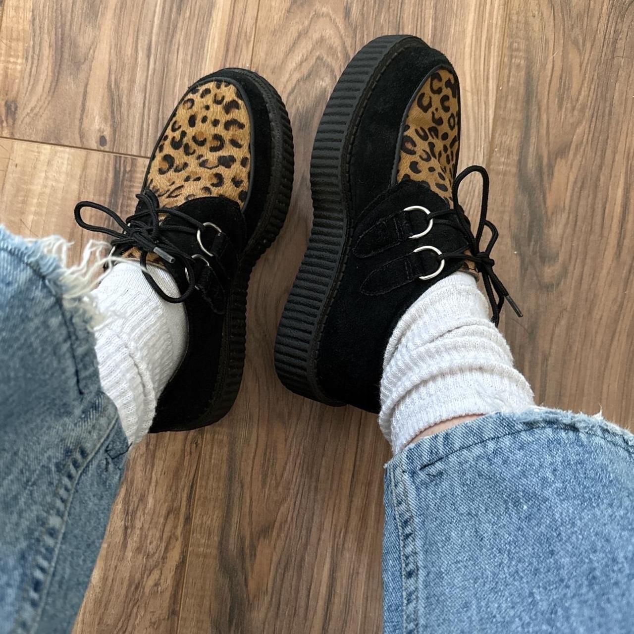 T.U.K Leopard Print Creepers -leather upper +... | Depop