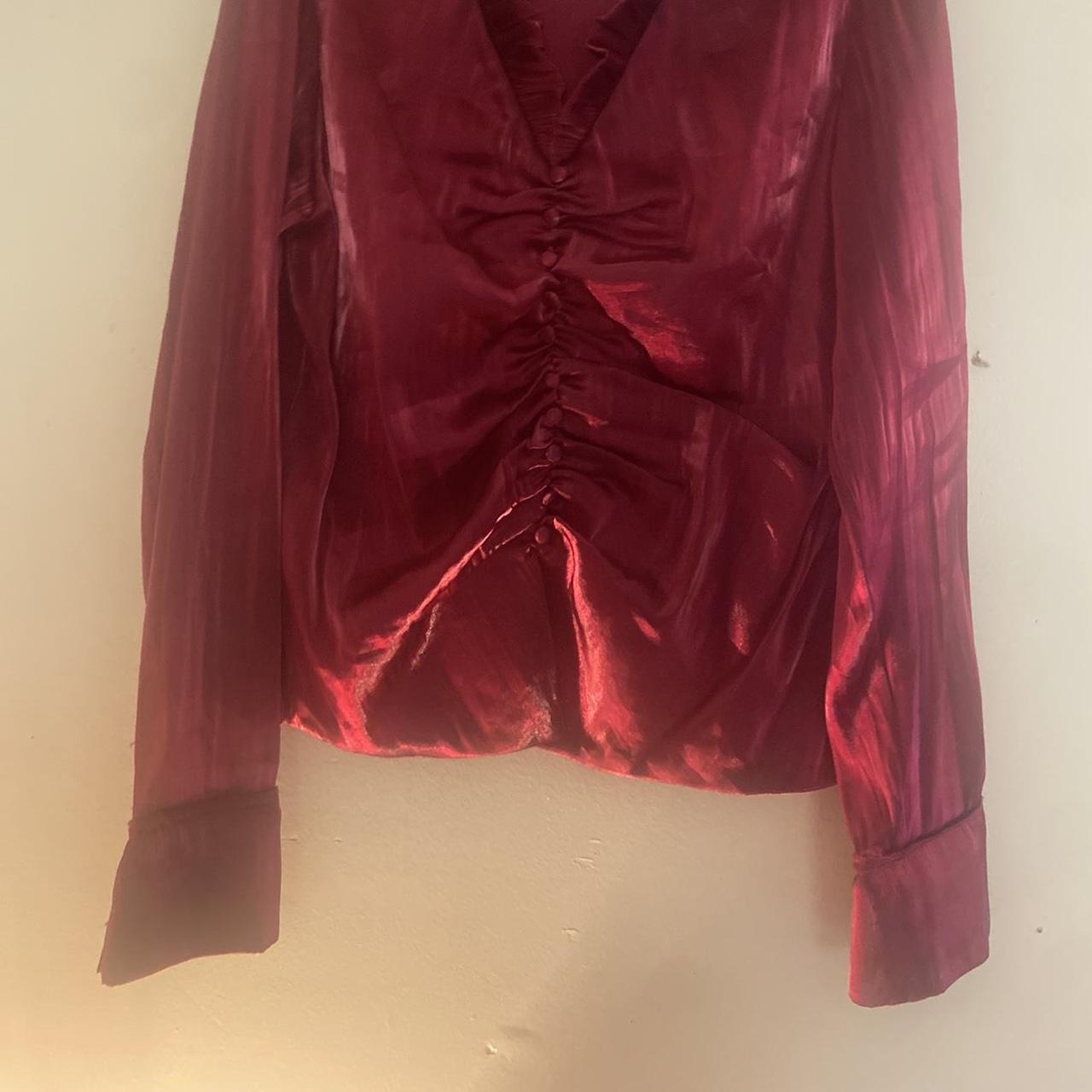 Gothy vampire blouse. Sheer material on sleeves.... | Depop