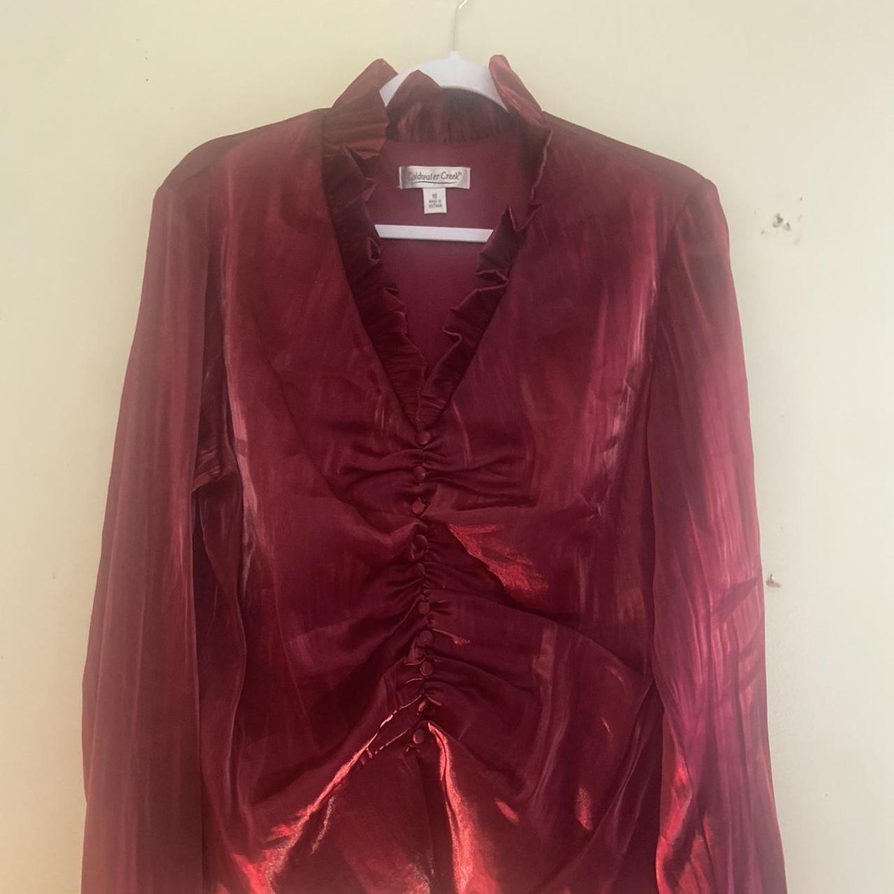 Gothy vampire blouse. Sheer material on sleeves.... | Depop