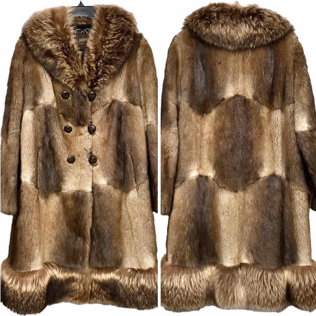 Vintage | Genuine Muskrat Fur Knee Length Princess... - Depop