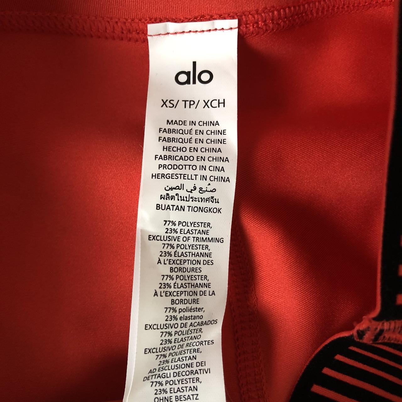 Alo Yoga Airlift High-Waist 7/8 Line Up Legging Red... - Depop