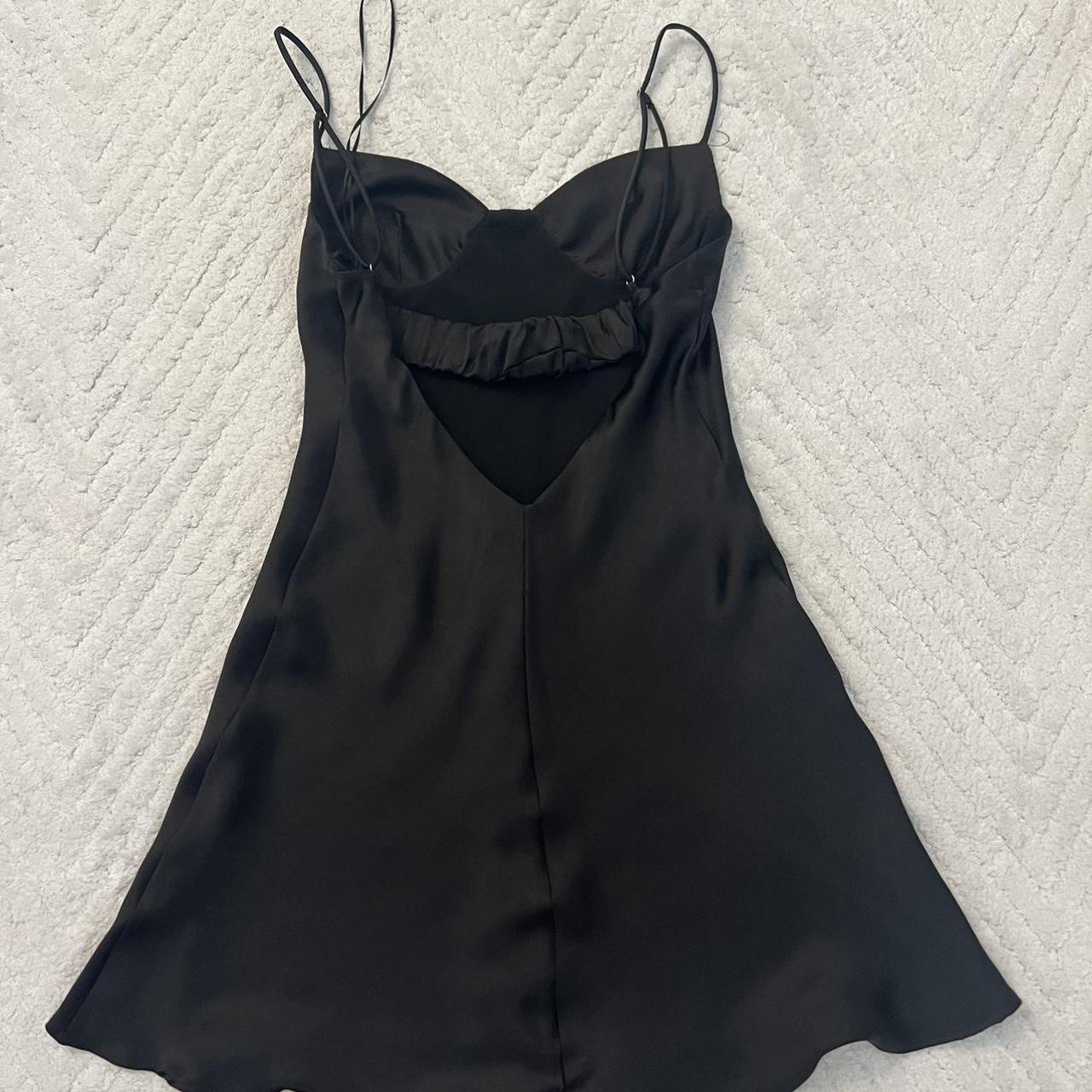 Zara satin black mini dress - Depop