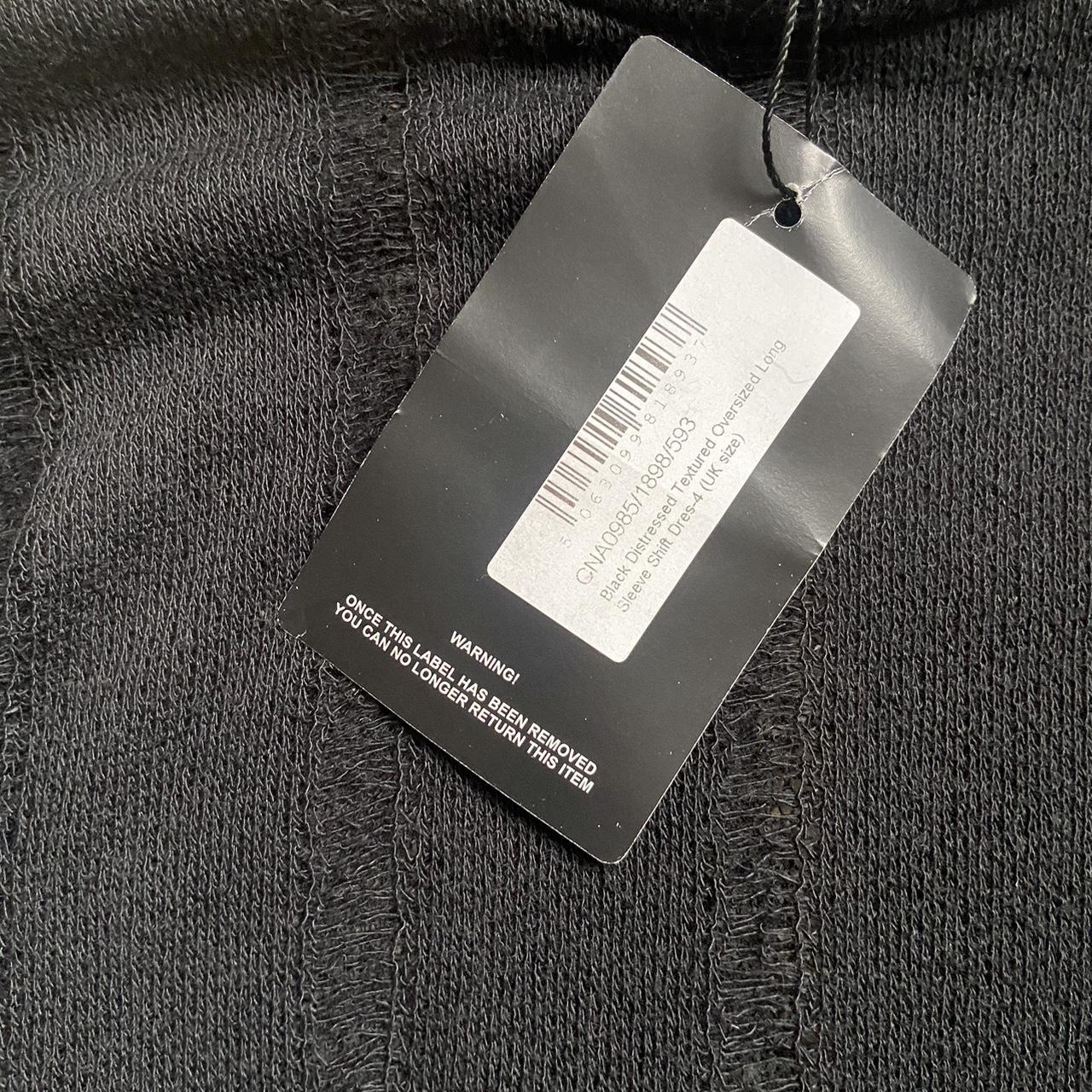 PLT Black Distressed Textured Oversized Long Sleeve... - Depop