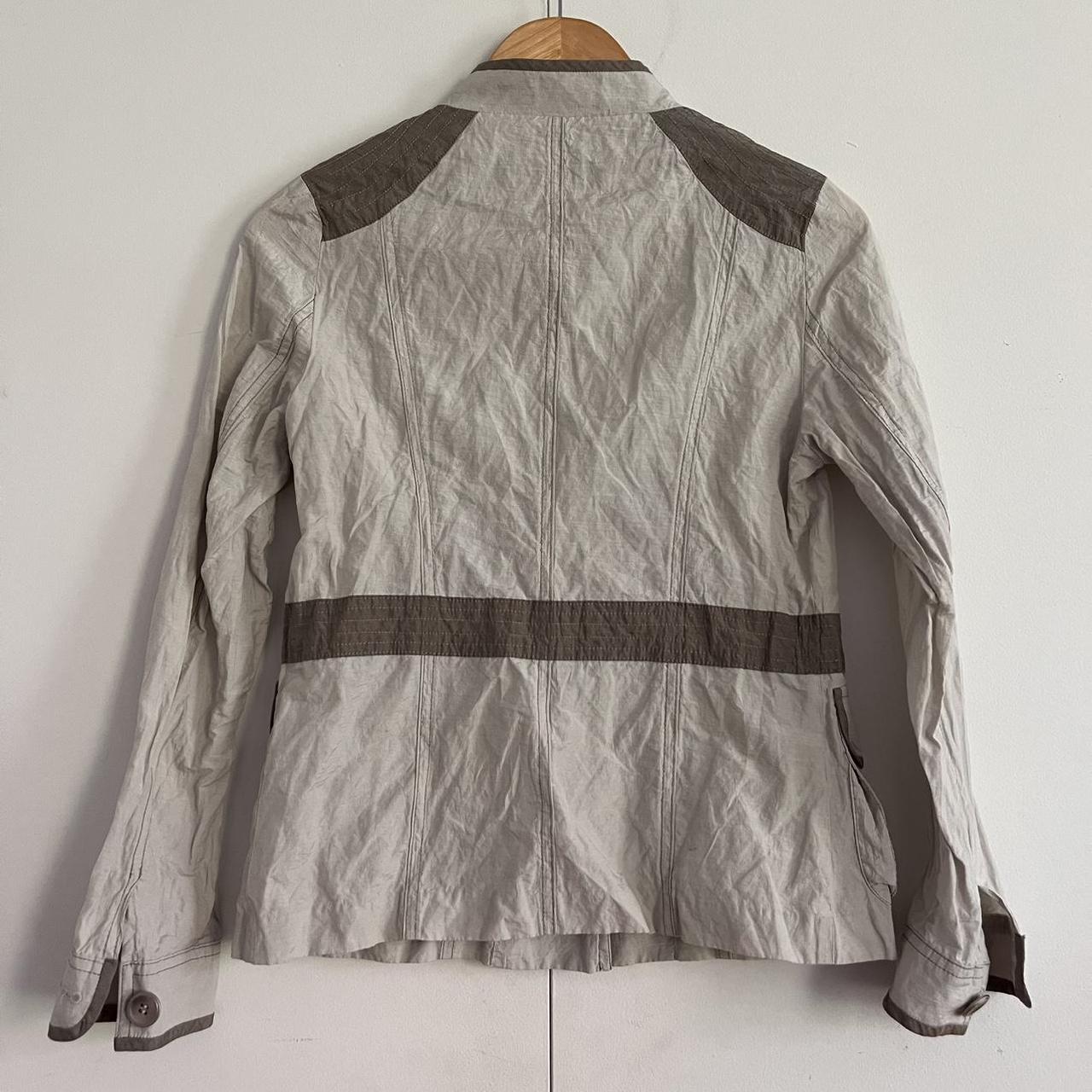 Gray and dark gray lightweight jacket with... | Depop