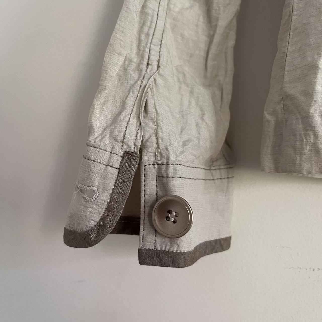 Gray and dark gray lightweight jacket with... | Depop