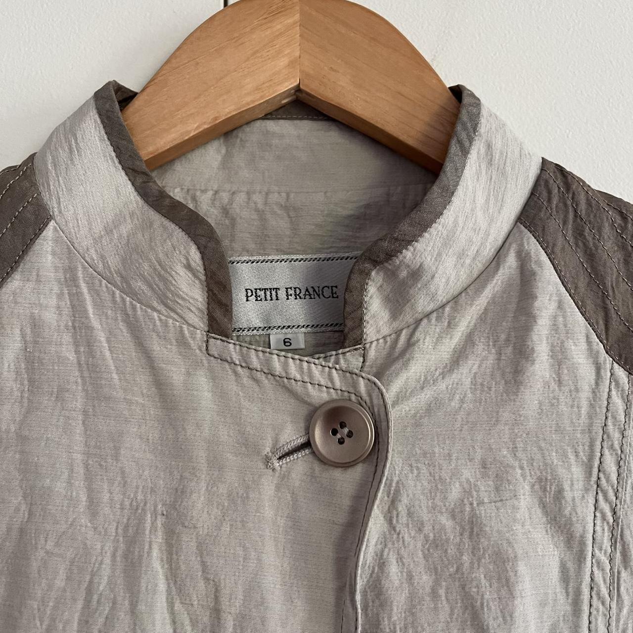 Gray and dark gray lightweight jacket with... | Depop