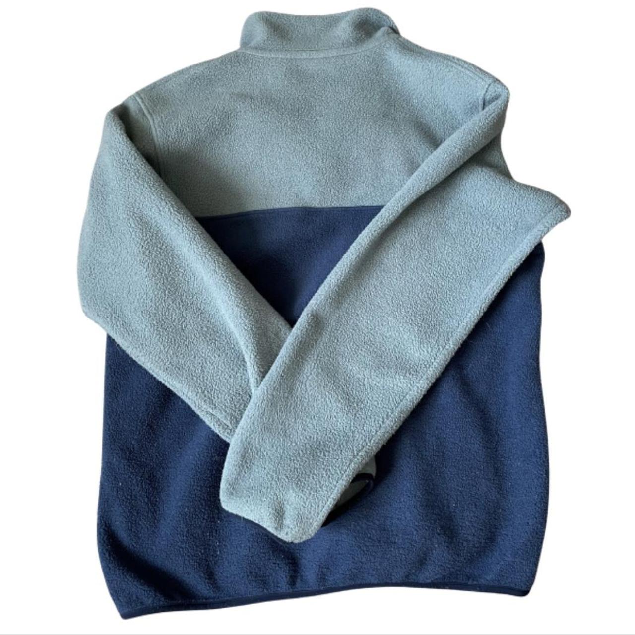 patagonia synchilla pullover fleece two tone blue... - Depop
