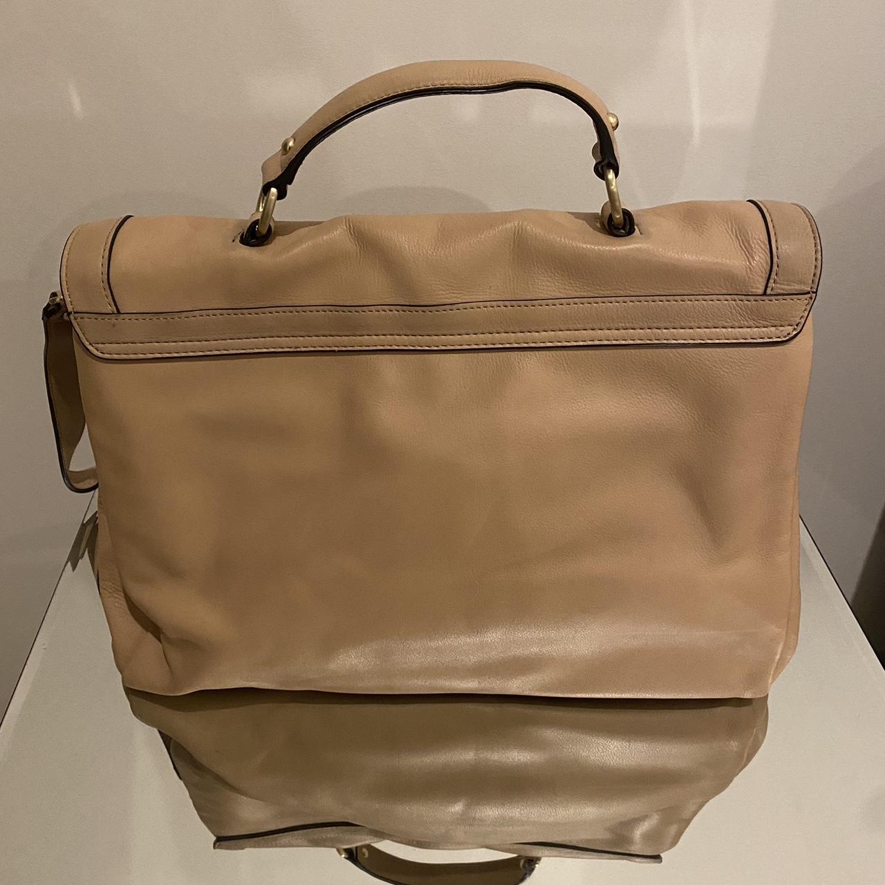 Saba Tan satchel style bag with handle and cross... - Depop