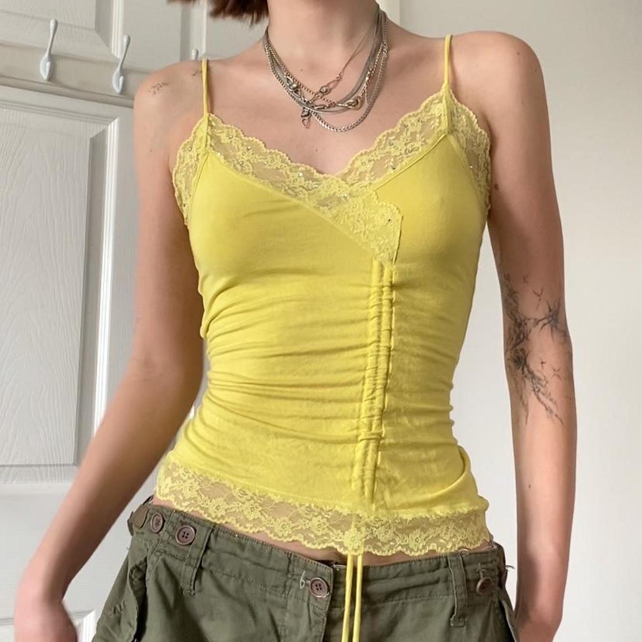 🌹 Tracked postage 🌹 Cute baby yellow cami top , old... - Depop