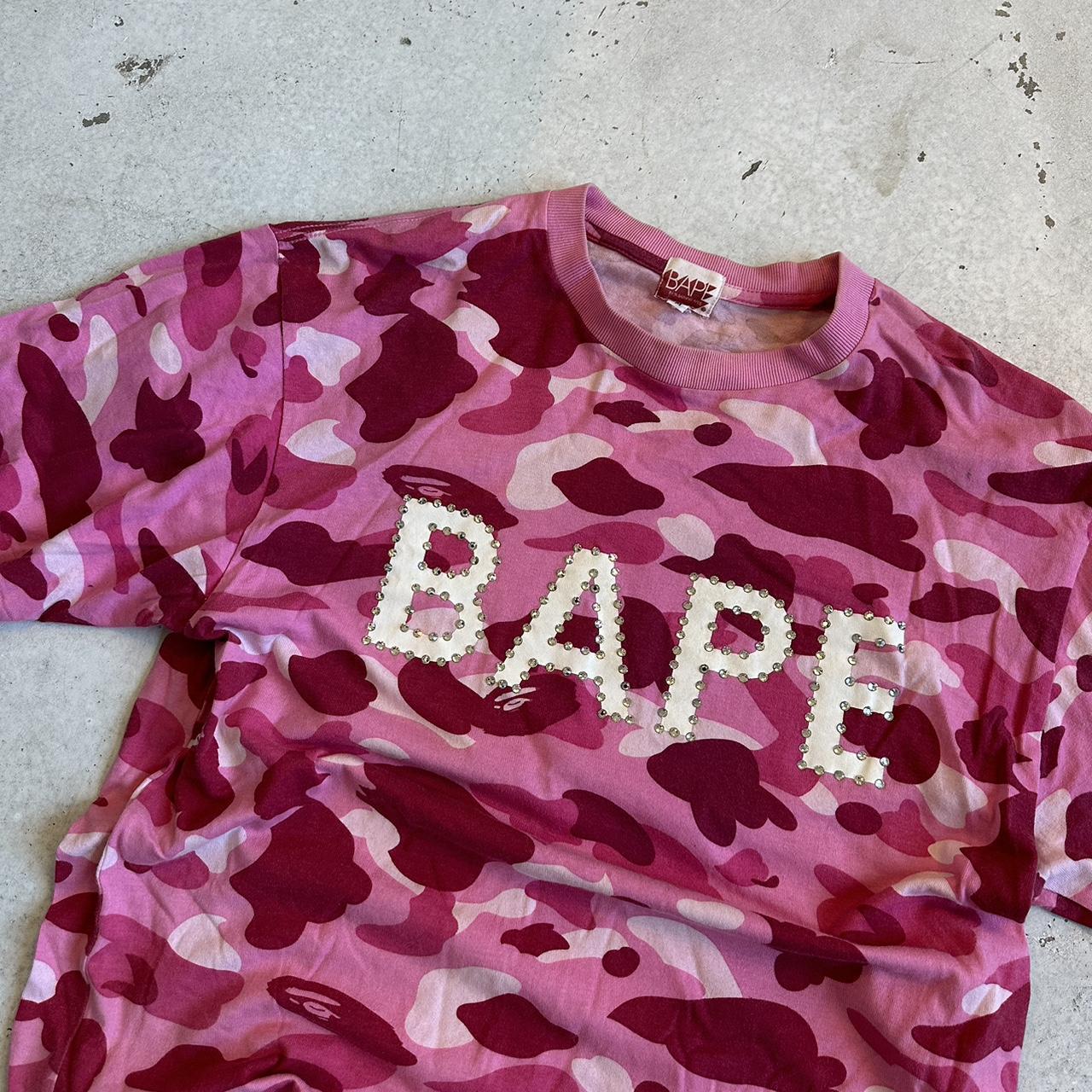 Nigo Era Bape Swarovski Spellout Tee Size Medium - Depop