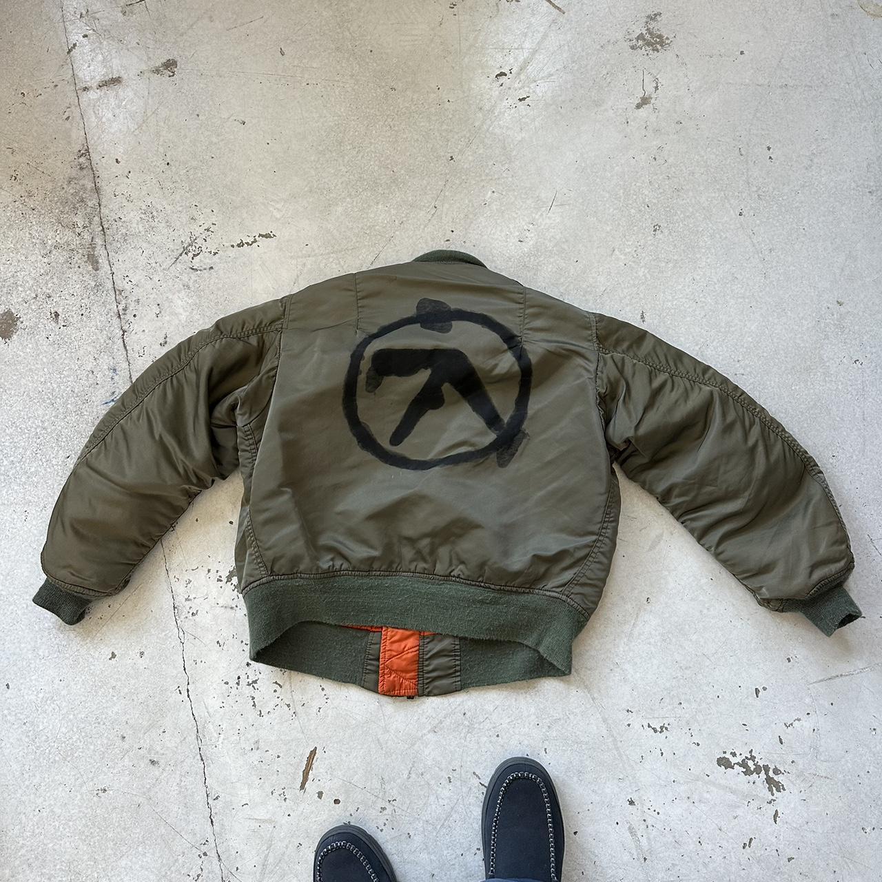 Aphex Twin green and black bomber jacket #rave... | Depop
