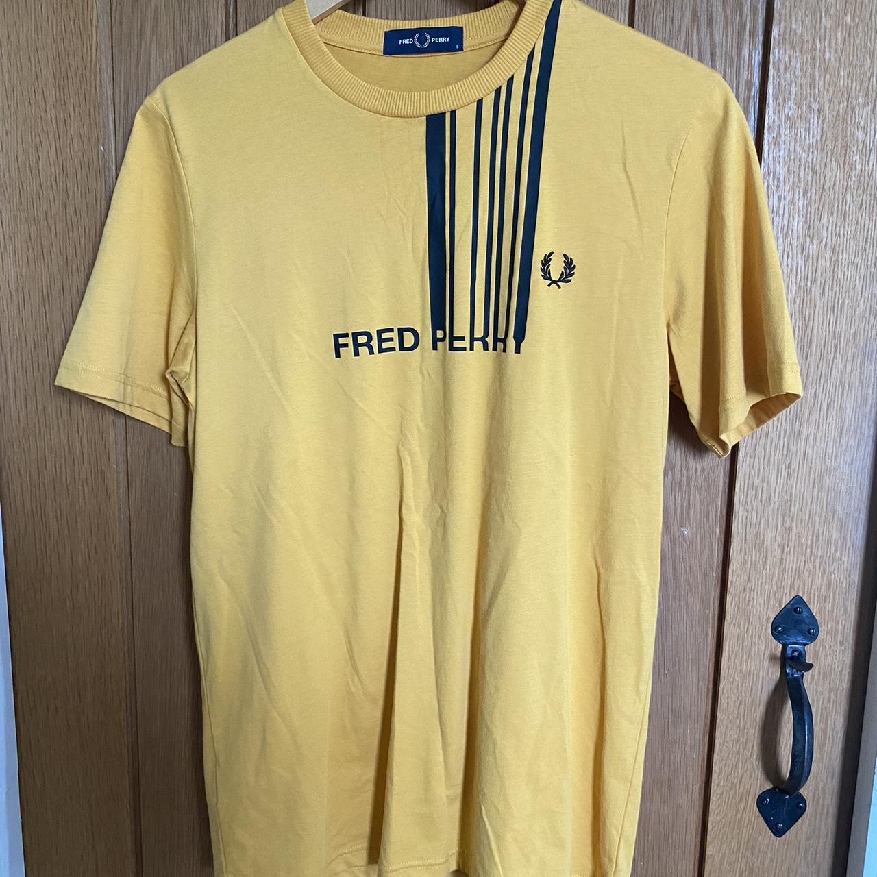 Fred Perry Men's Yellow T-shirt | Depop