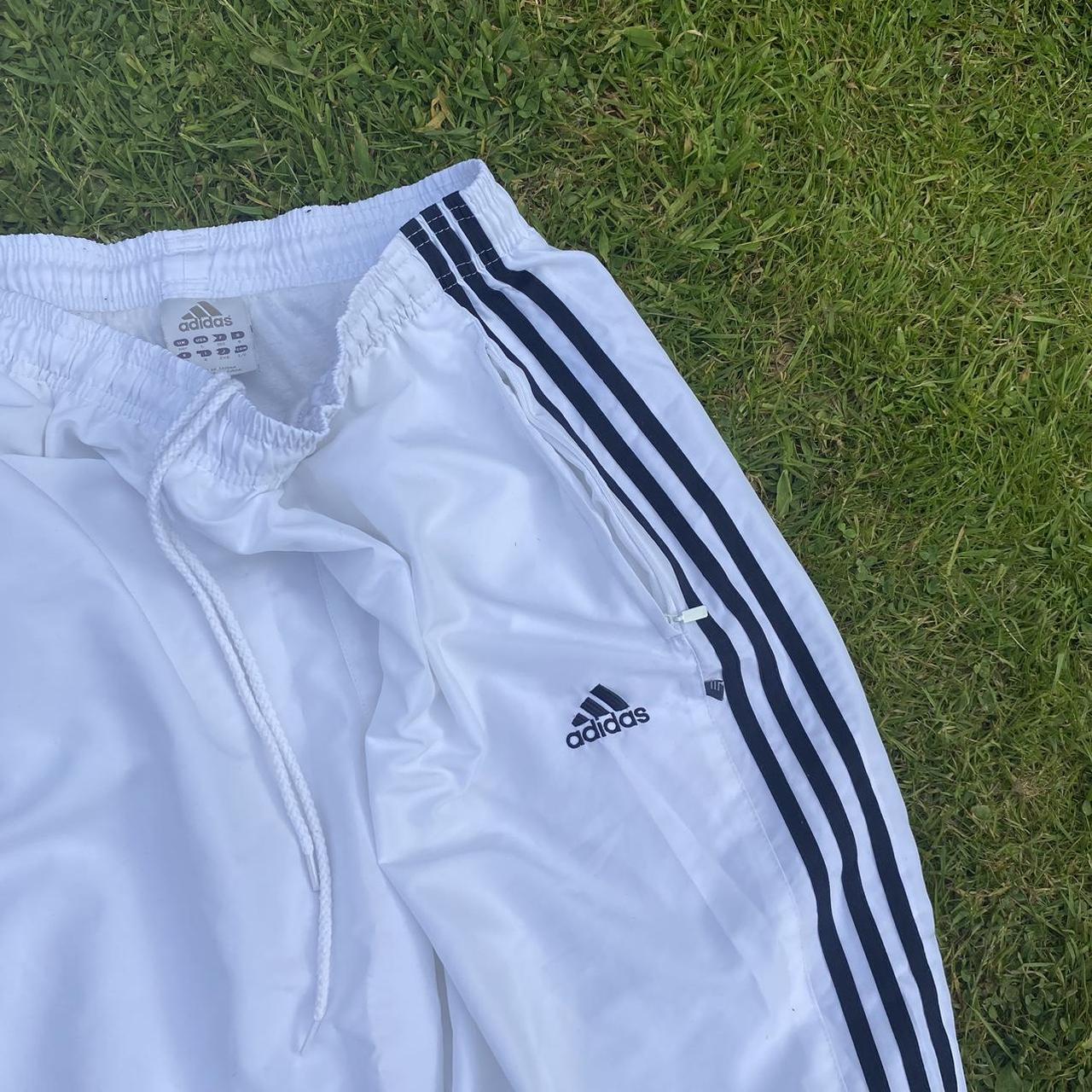 Adidas Men's White and Black Joggers-tracksuits | Depop
