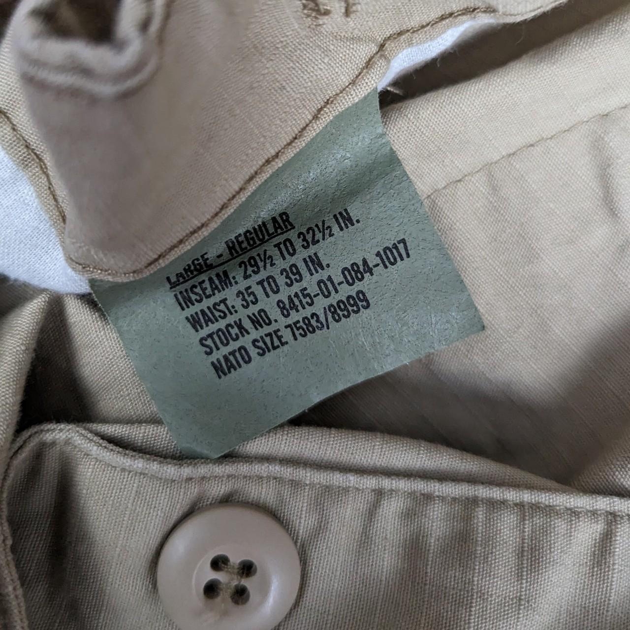 Double knee cargo khaki BDU pants • Adjustable... - Depop