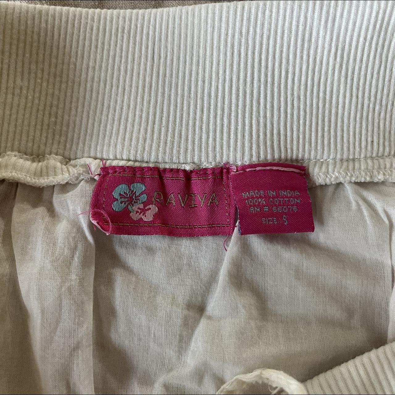 Raviya Women's White and Pink Skirt | Depop