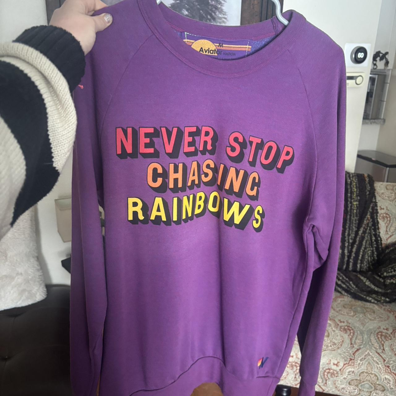 Medium aviator nation purple crewneck Never worn,... - Depop