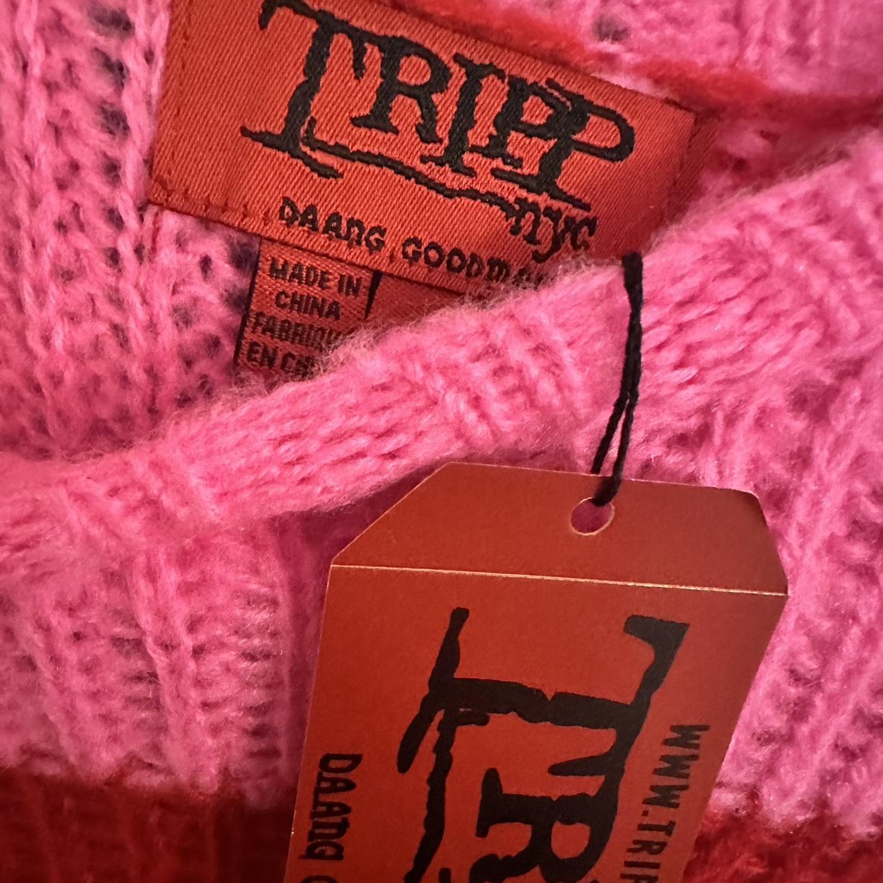 TRIPP nyc 💕 Pink and red sweater brand new with tag... - Depop