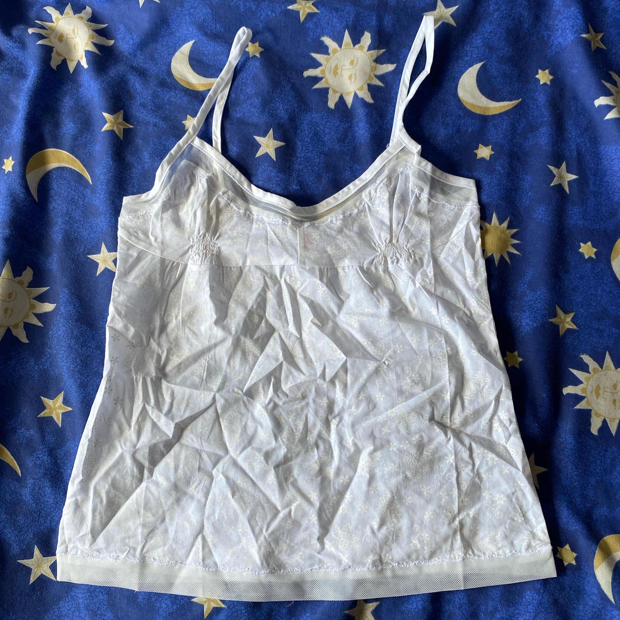 vintage white baby doll cami, old george label. lace... - Depop