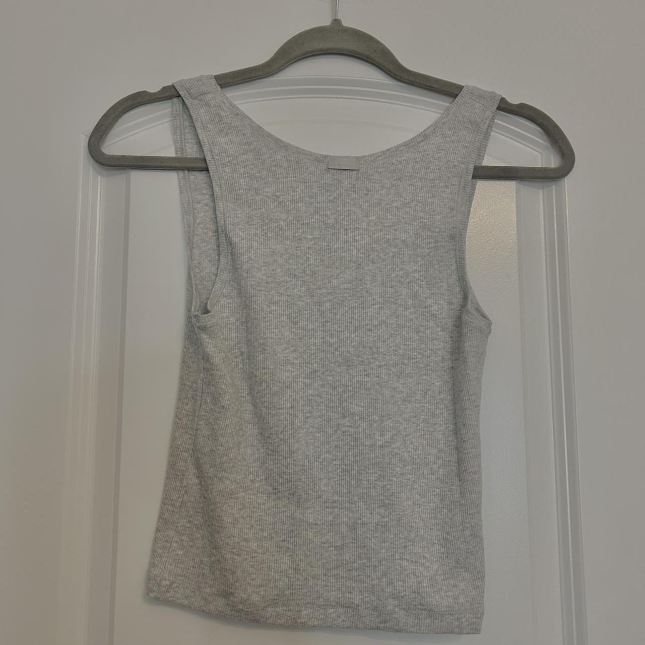 SKIMS cotton rib tank Color: light heather grey... - Depop