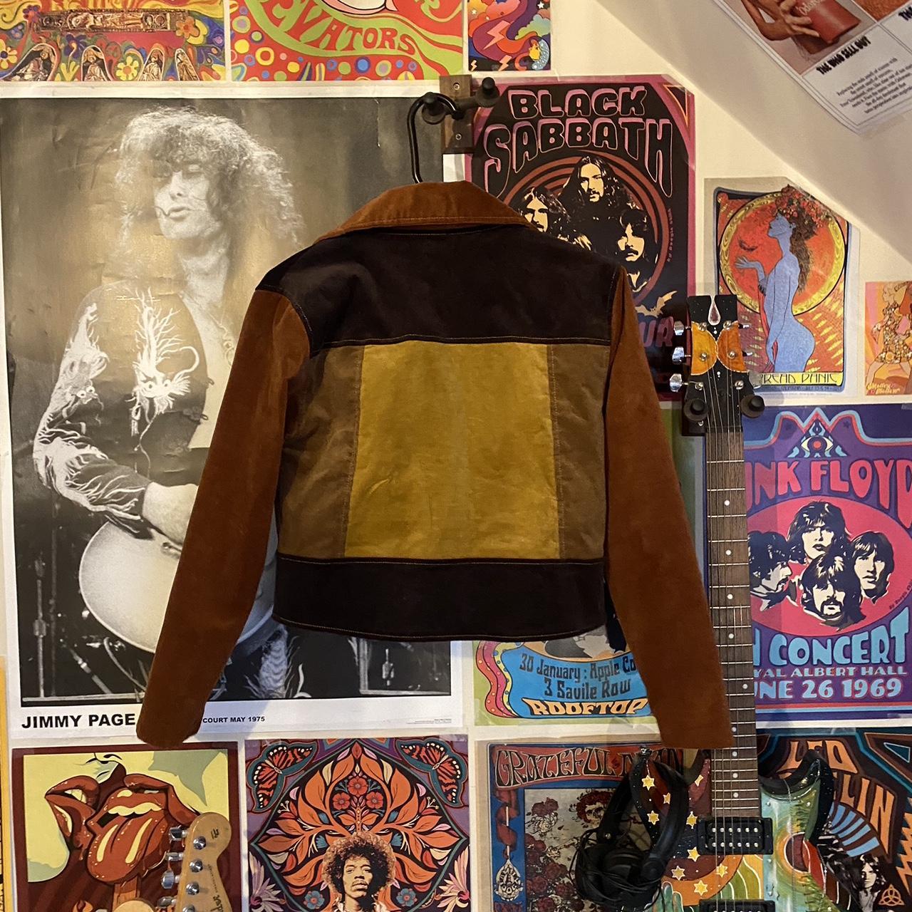 Hippie shake patchwork brown corduroy jacket Size:... - Depop
