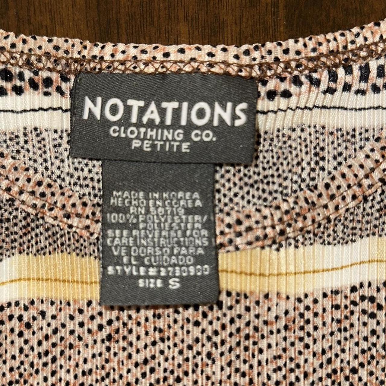 Notations animal print striped tank top. 14 inch... | Depop