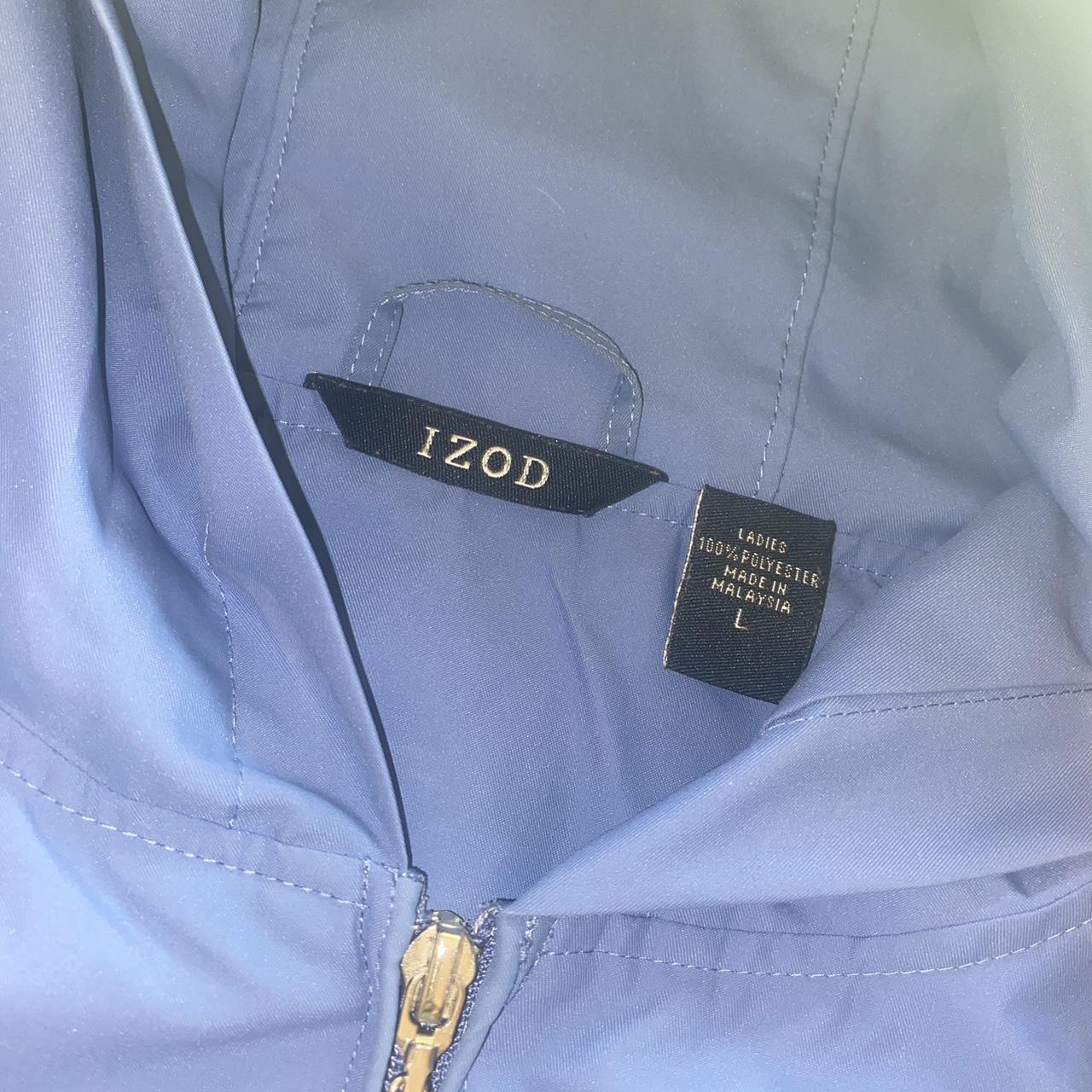Blue Izod rain jacket/windbreaker! Ladies size... - Depop
