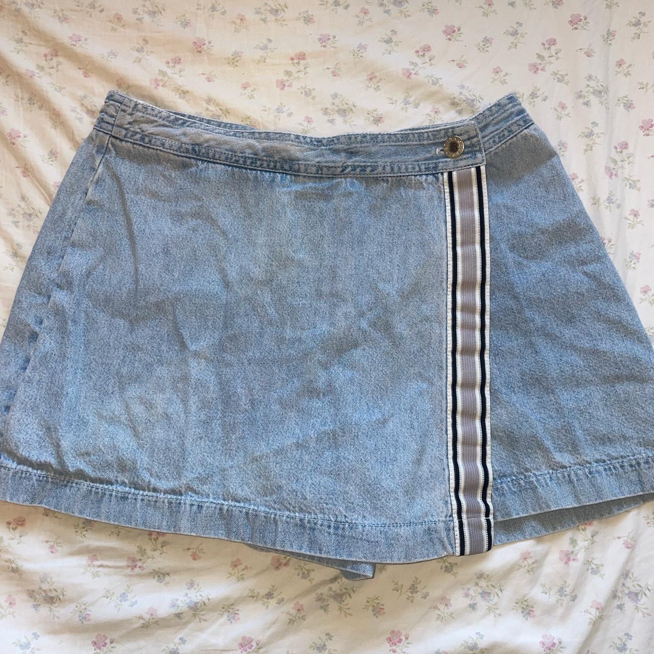 ⚓️💙Anchor Blue Denim Skort 💙⚓️Size 26 waist and 12” long - Depop
