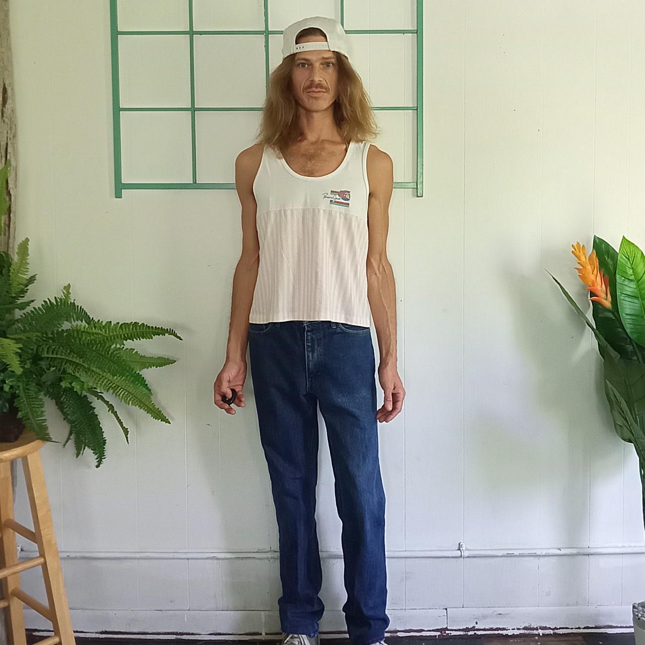 Panama Jack Women's Cream and Orange Vest | Depop