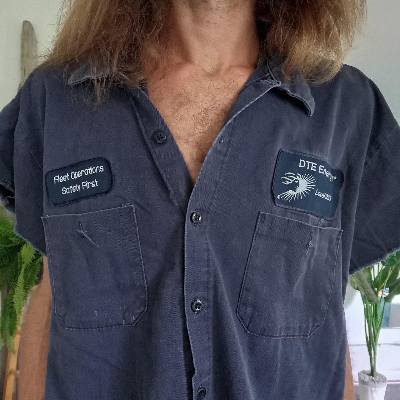 Detroit DTE energy '90s work shirt, grunge and... - Depop