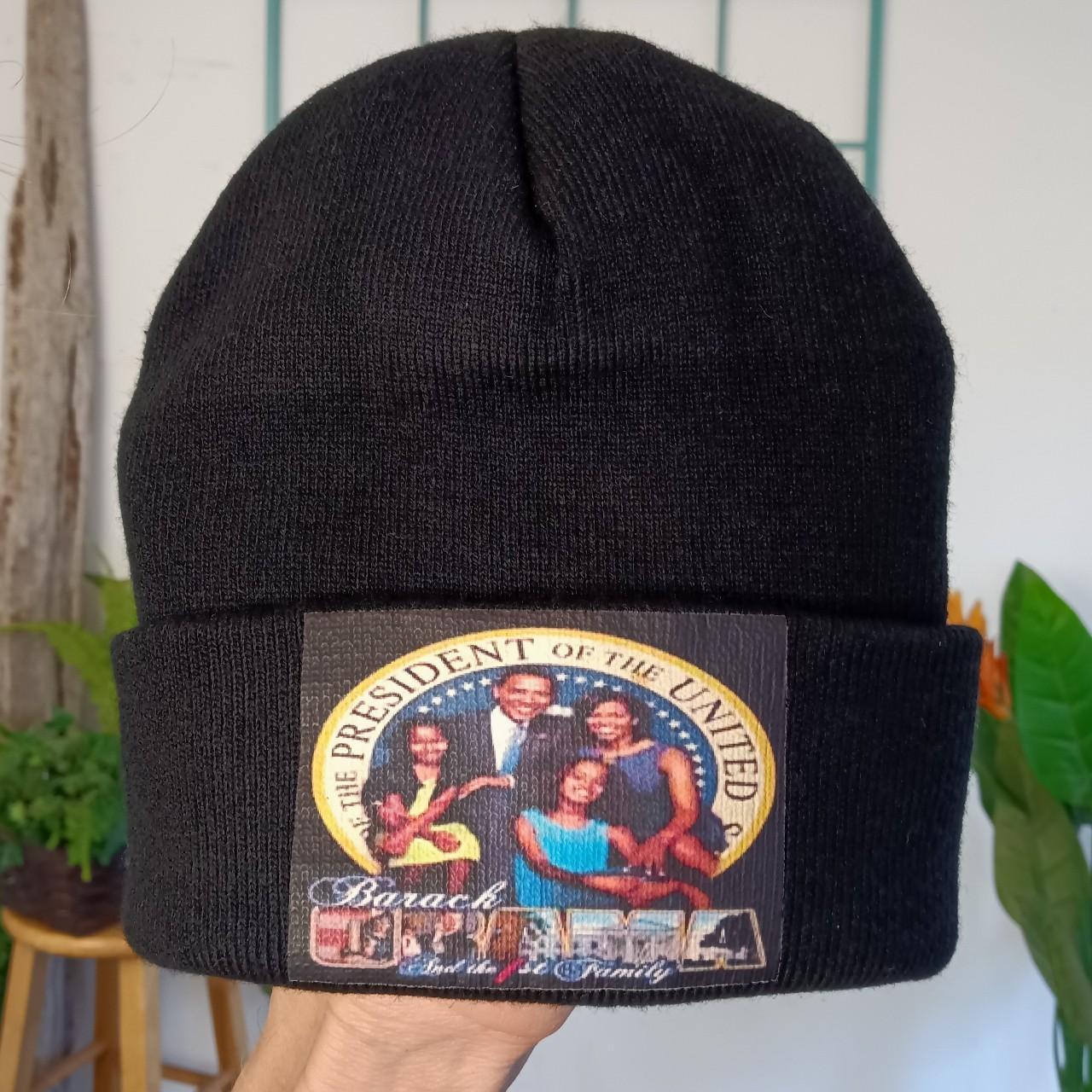 Barack Obama beanie, pixelated blurry jpeg edition... | Depop