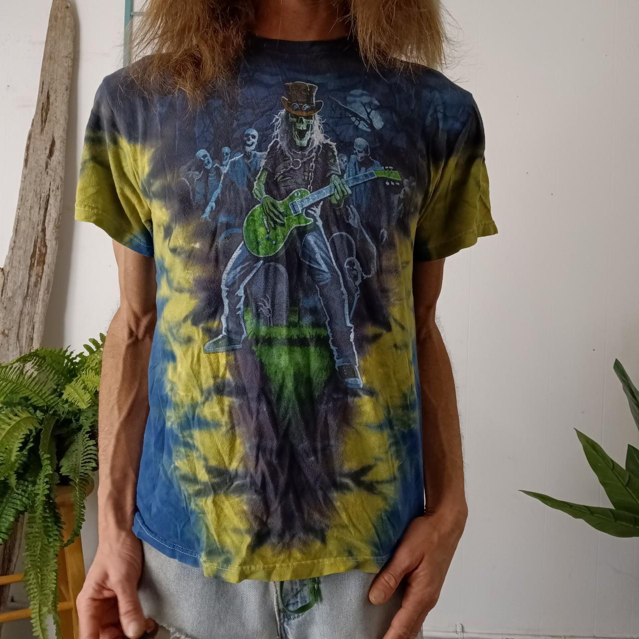 Haunted rock n roll zombie hippie t-shirt, happy and... - Depop