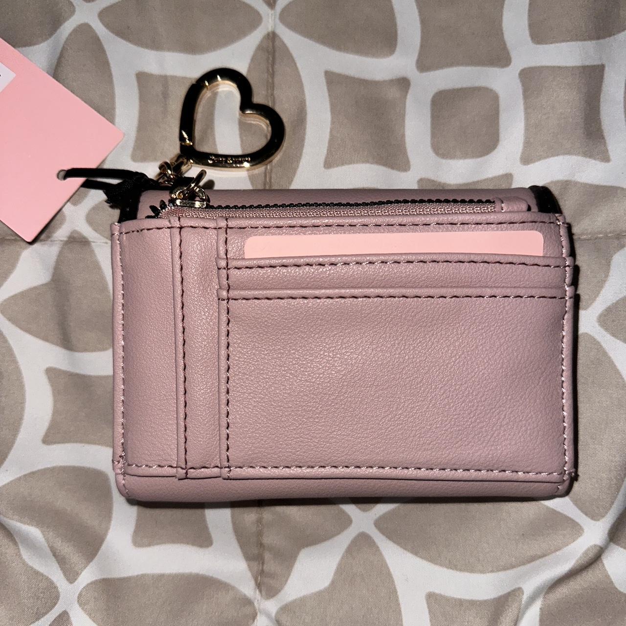 Cute embroidered dusty blush juicy couture wallet... - Depop