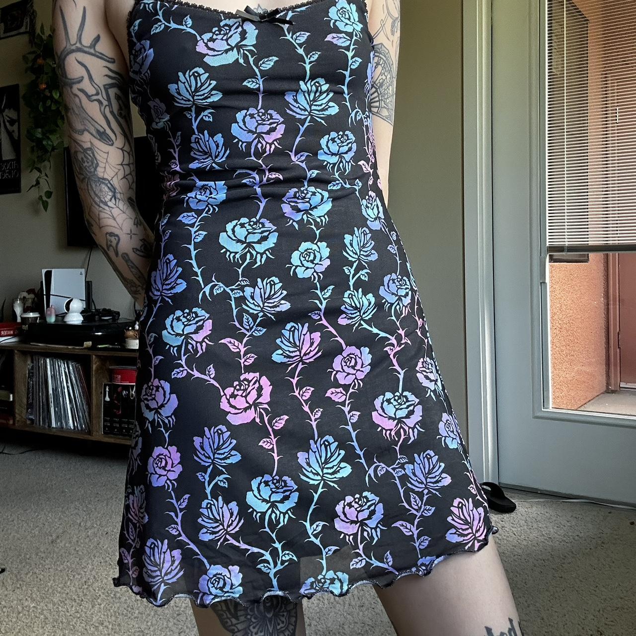 dollskill garden of evil slip dress size:... - Depop