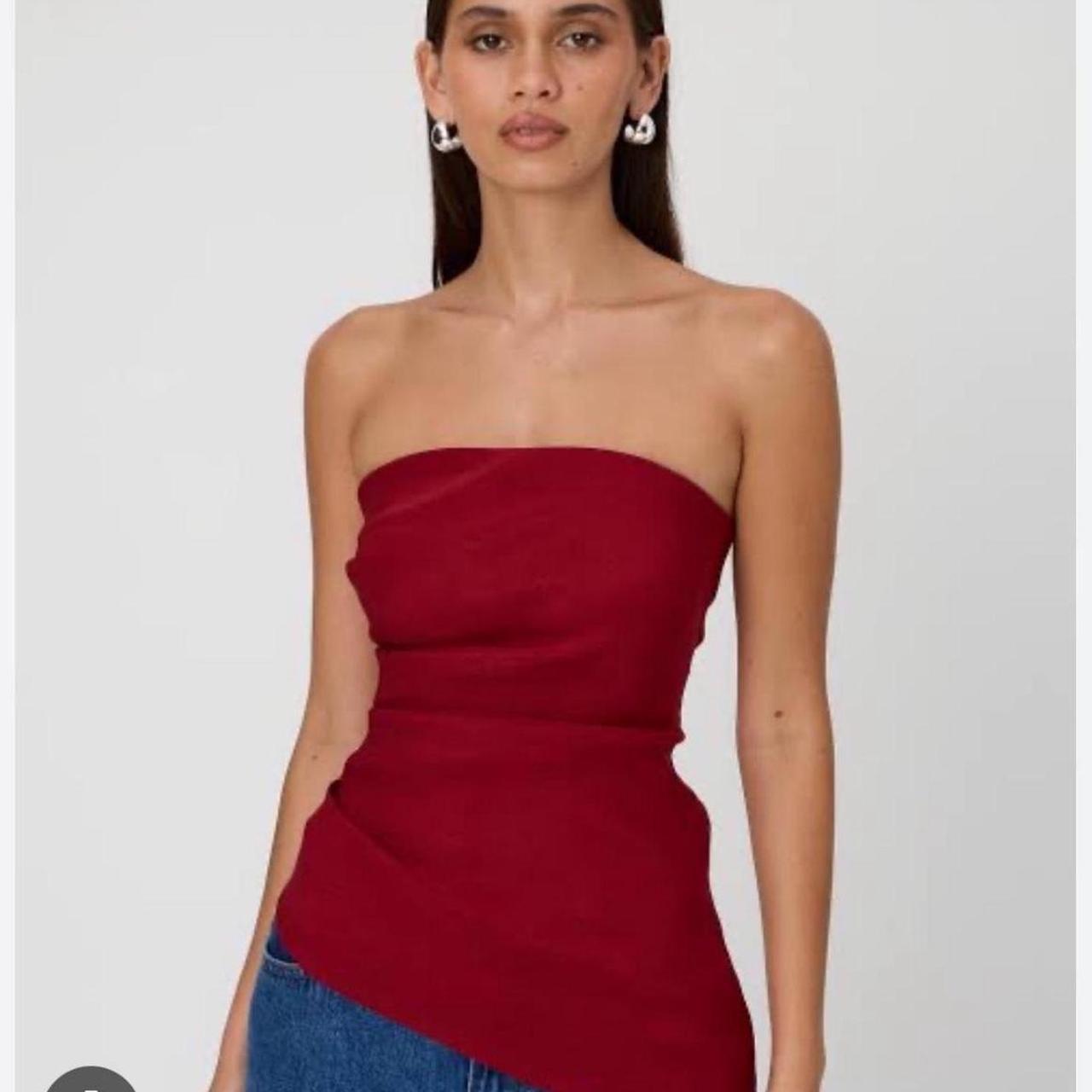 Red glassons top - Depop