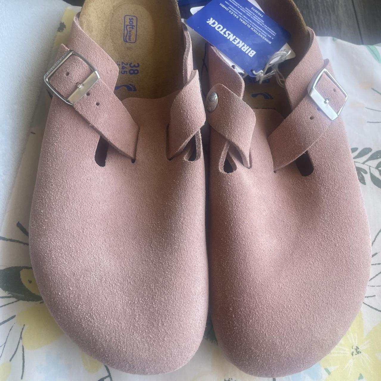 NWT!!!! Pink clay Birkenstock soft footbed Boston... - Depop