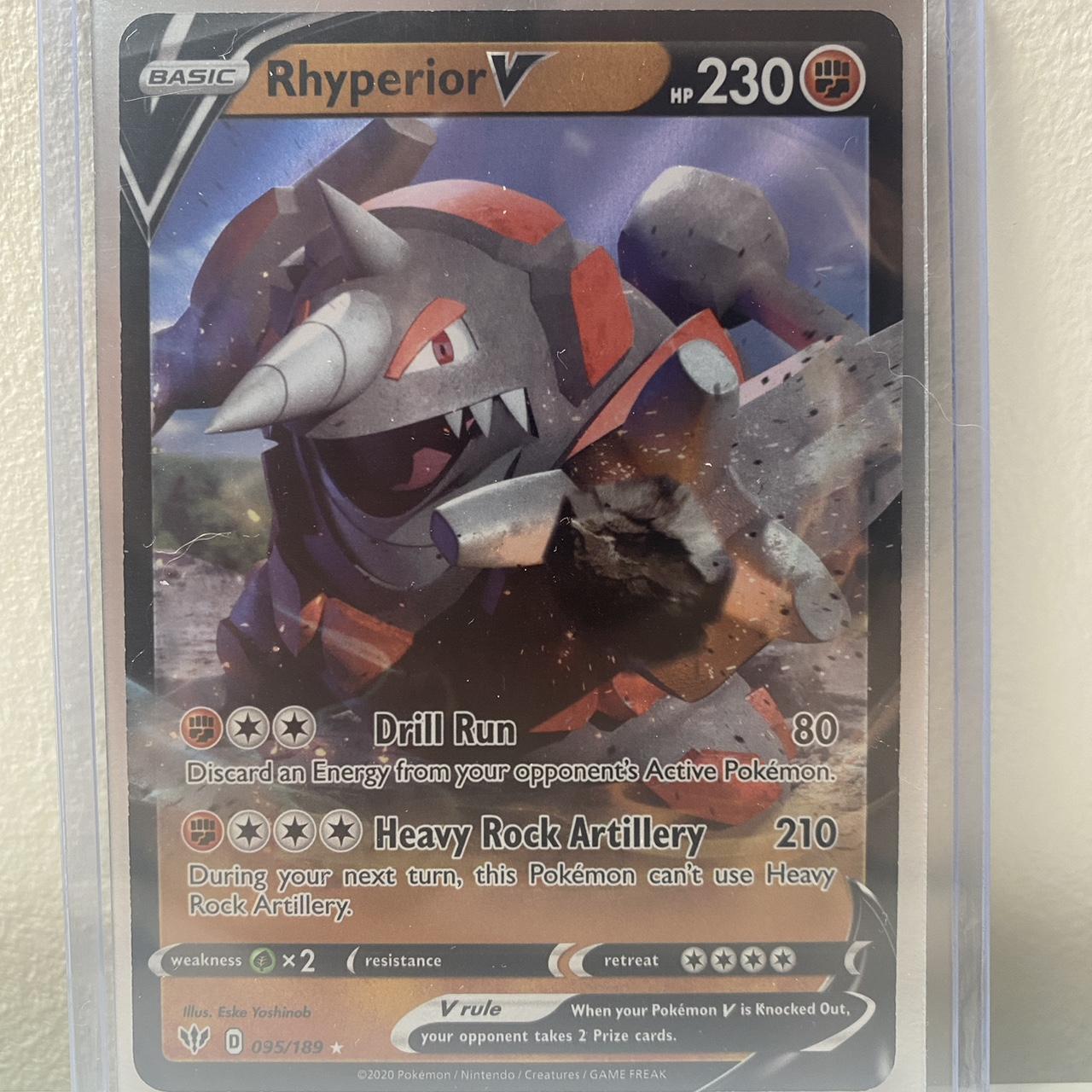 Rhyperior V #95 - Pokémon Darkness Ablaze - Shipping... - Depop