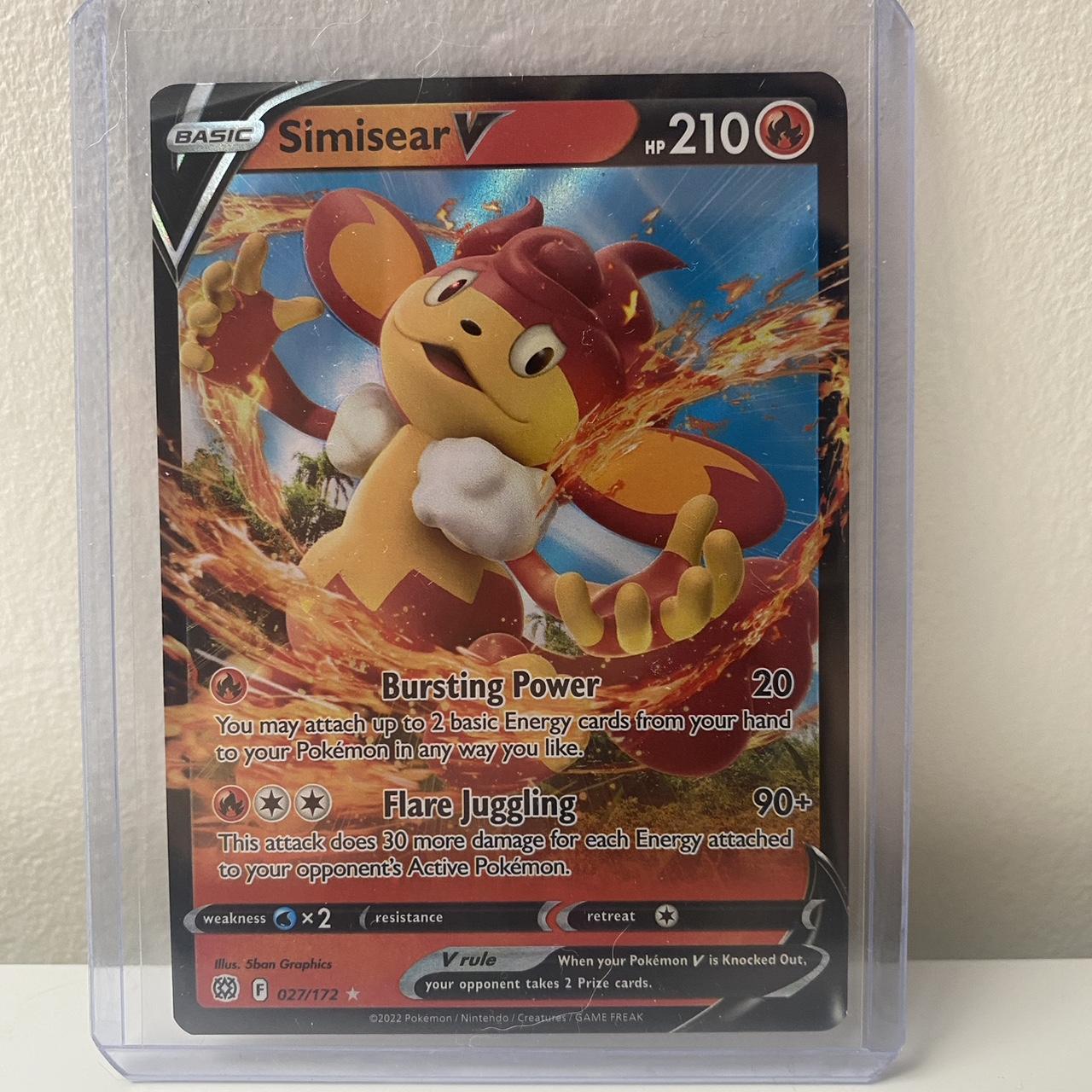 Simisear V #27 - Pokemon Brilliant Stars - Shipping... - Depop