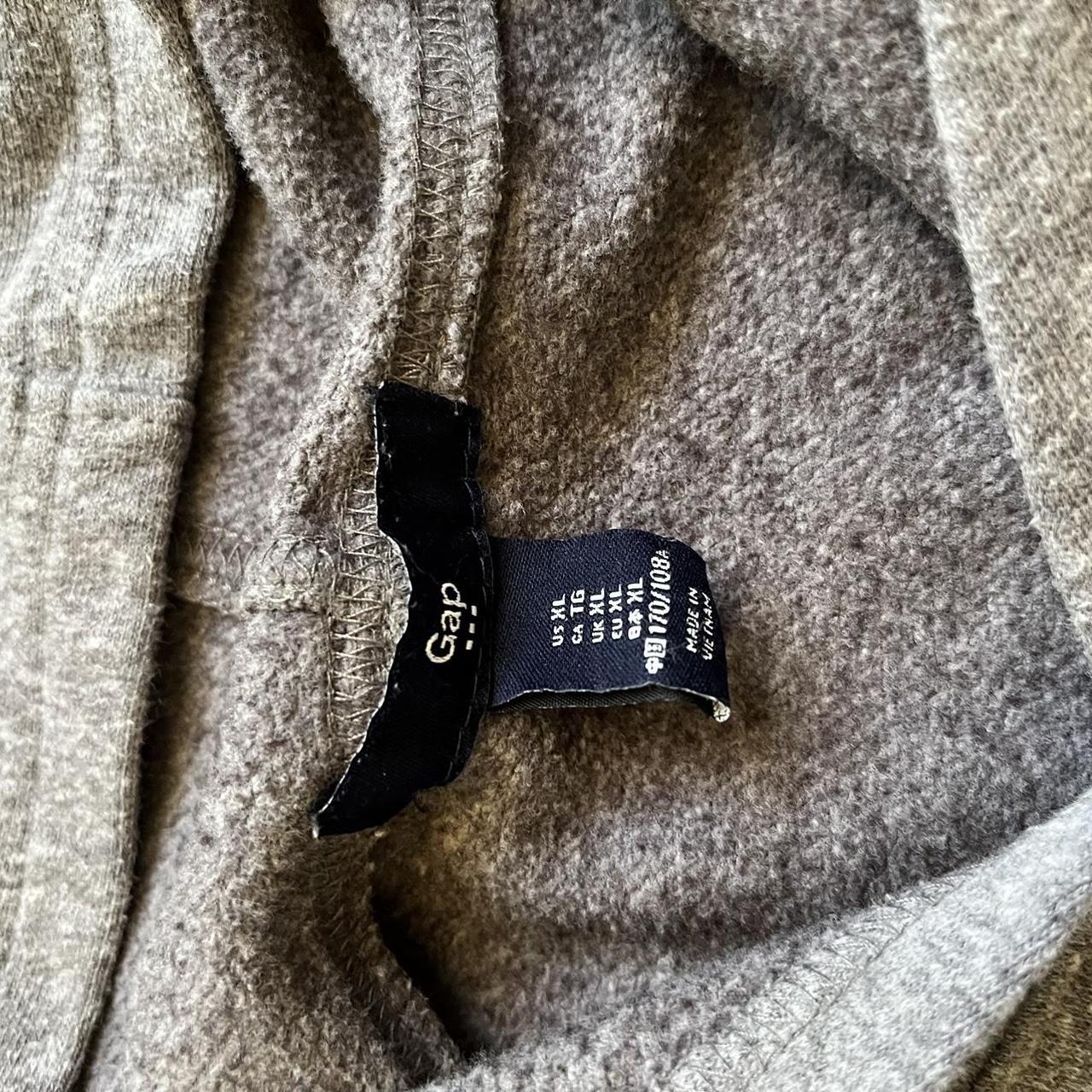 VINTAGE GREY GAP SPELL OUT HOODIE embroidered... - Depop