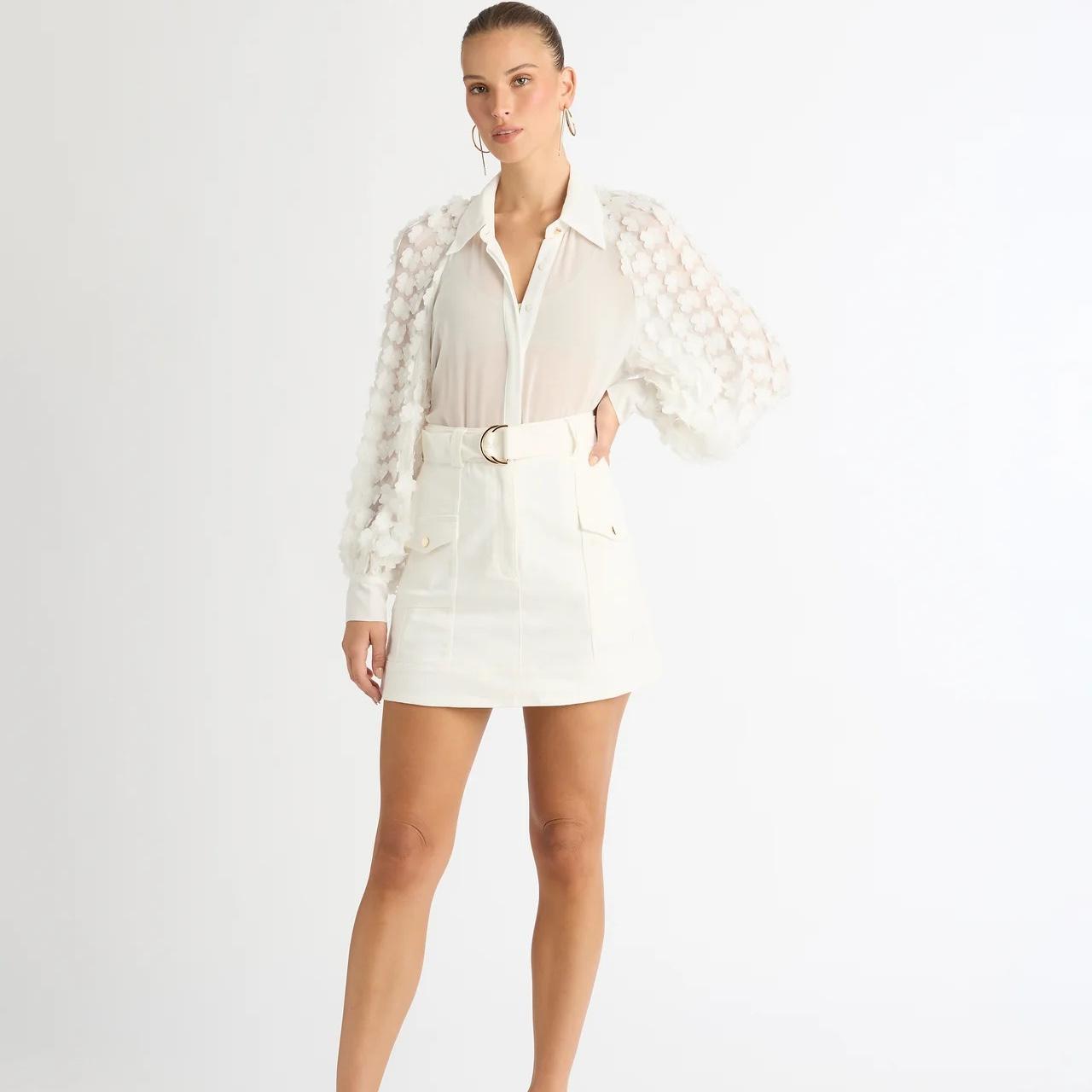 Sheike Maple Mini skirt in white. BNWOT - only worn... - Depop