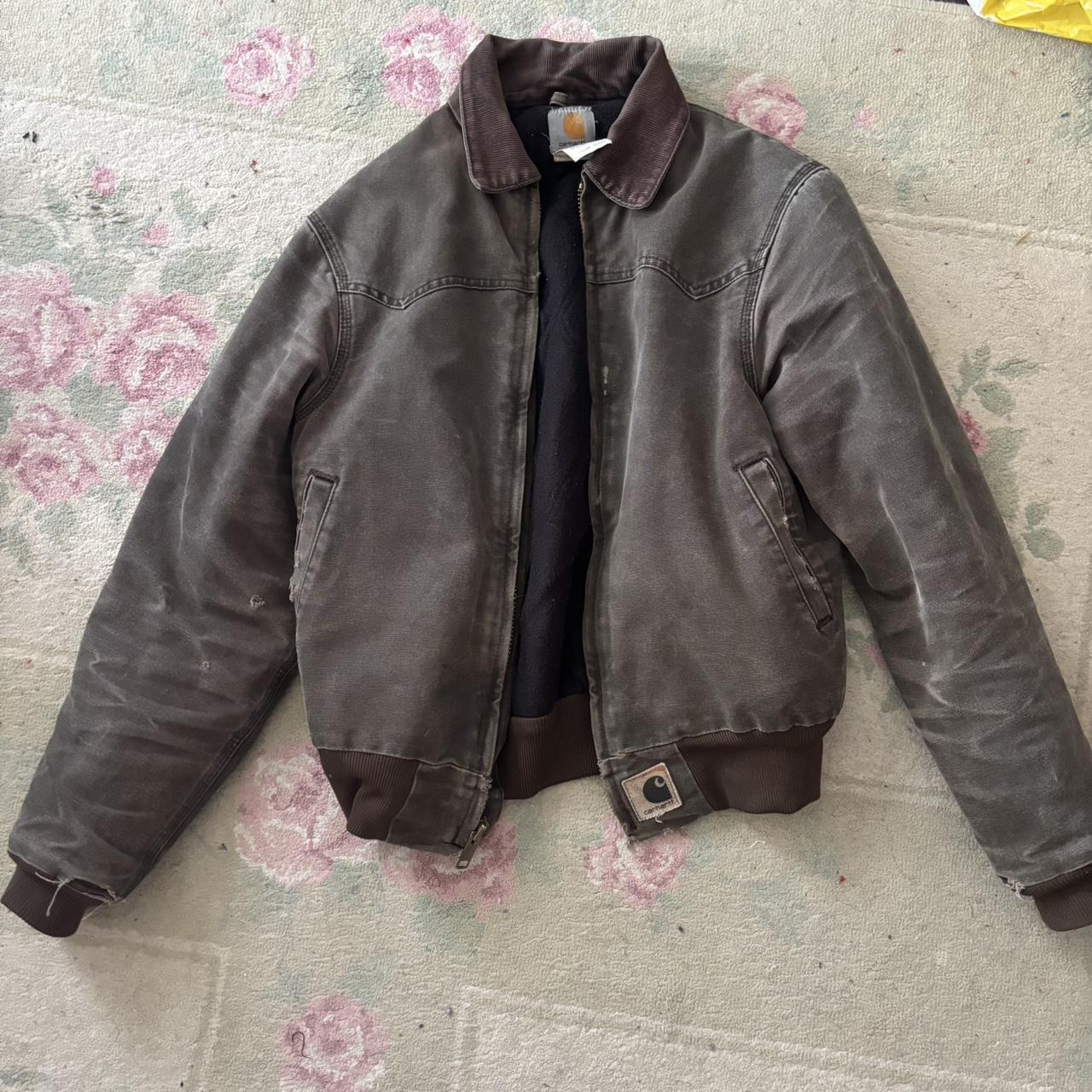 Carhartt dark brown jacket. In great condition, fits... | Depop