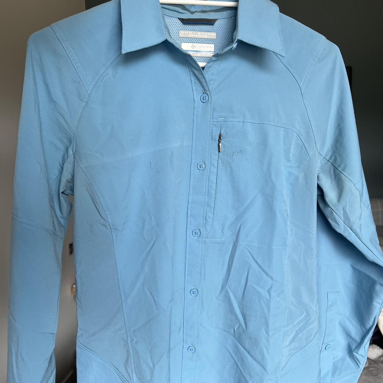Columbia blue collared shirt - Depop